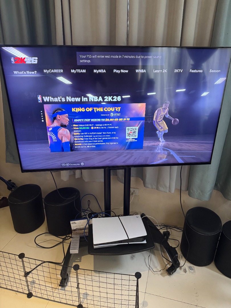 Gaming TV 120hz 4k Sony Bravia XR 55X90K + Rolling TV Stand, Furniture ...