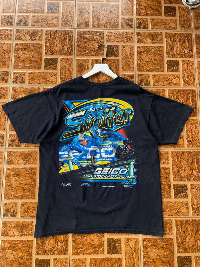 GEICO PRO STOCK MOTORCYCLE KARREN STOPPER 2005, Men's Fashion, Tops ...