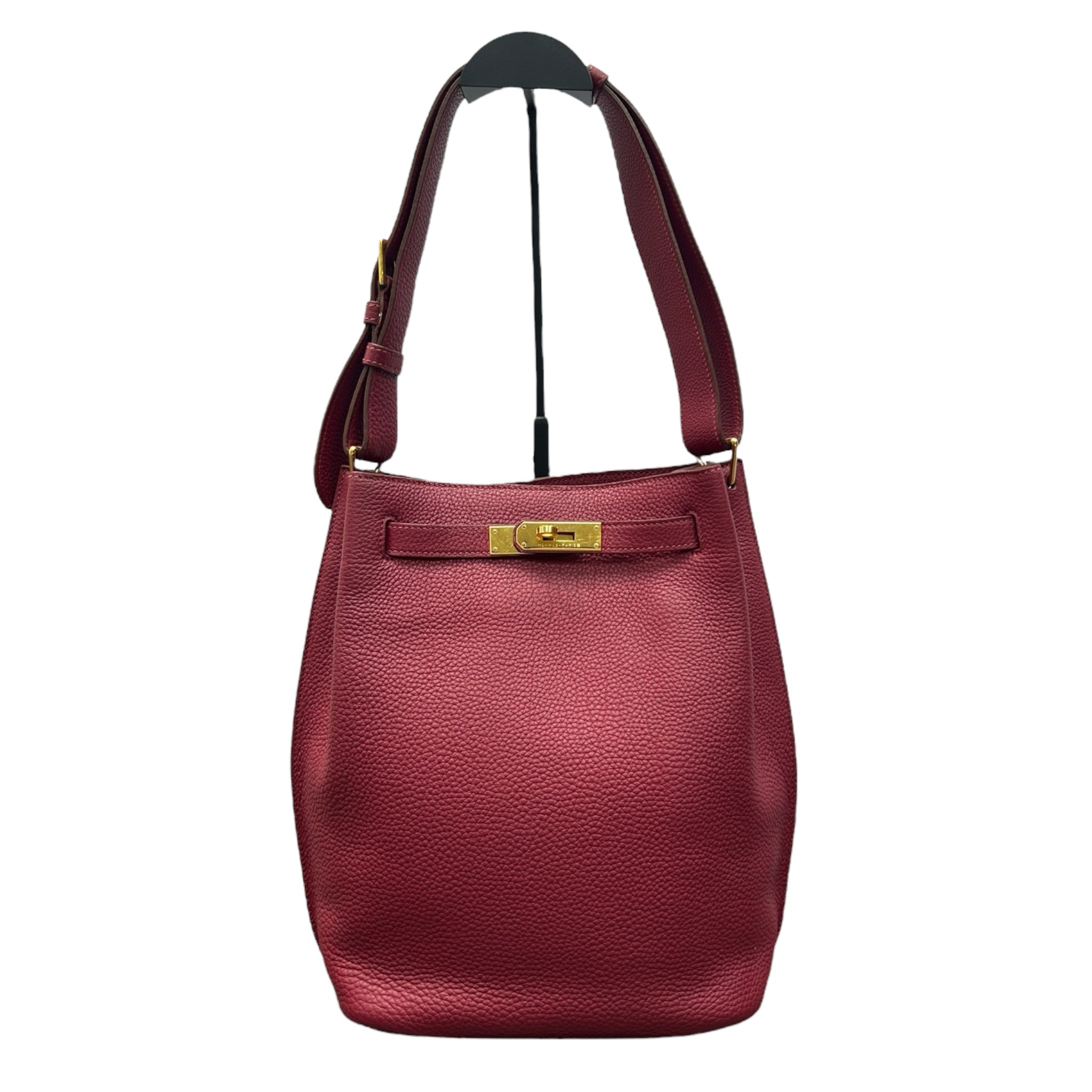 Hermes So Kelly 22 in Rogue Grenat GHW, Luxury, Bags & Wallets on Carousell
