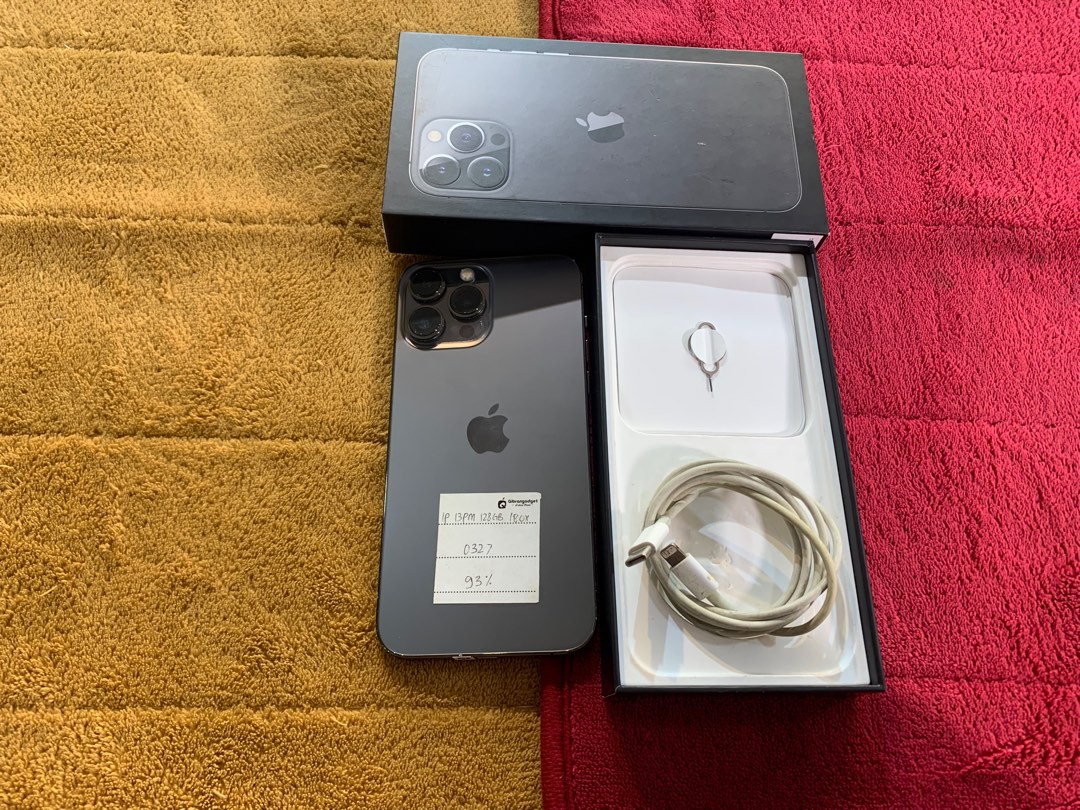 iPhone 13 promax 128gb ex ibox fullset, Telepon Seluler & Tablet ...
