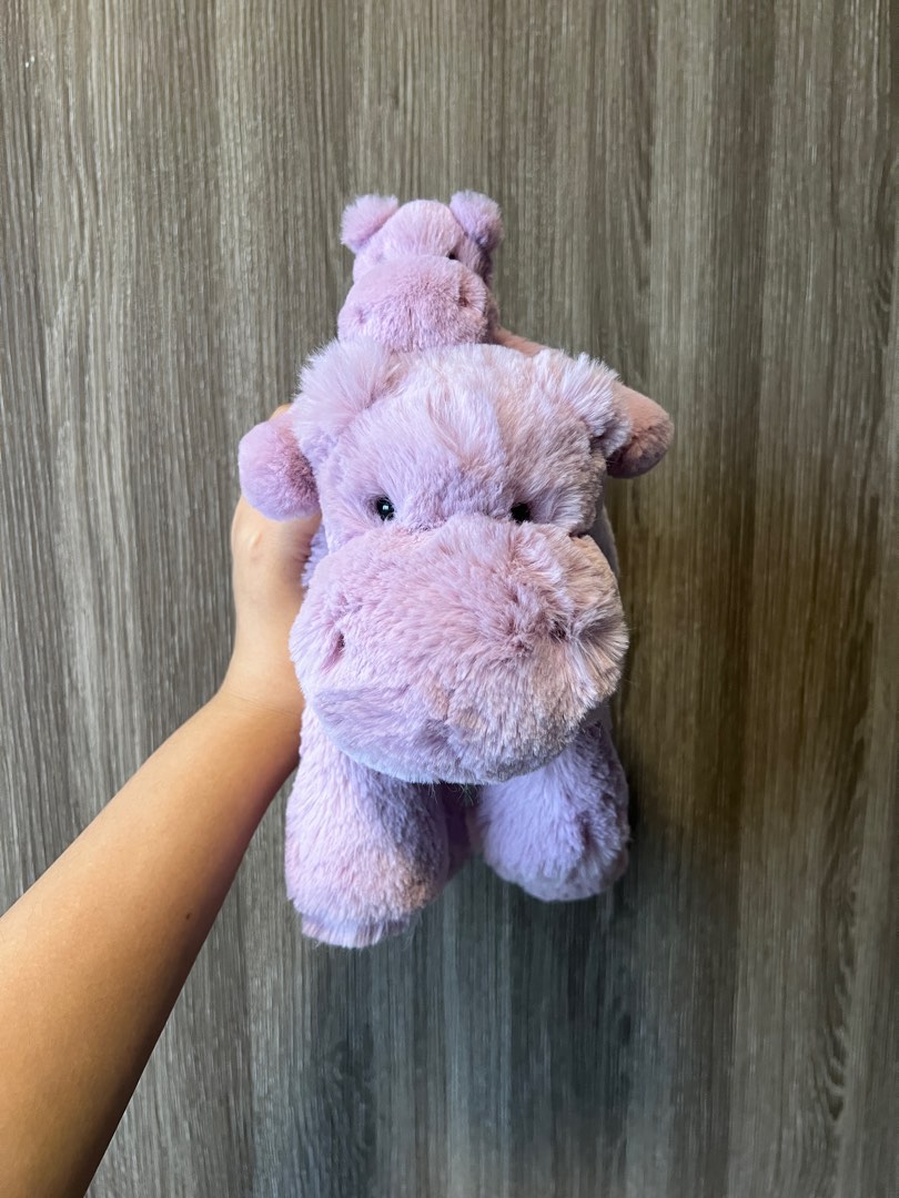 Jellycat Smudge Hippo Medium, Hobbies & Toys, Toys & Games on Carousell
