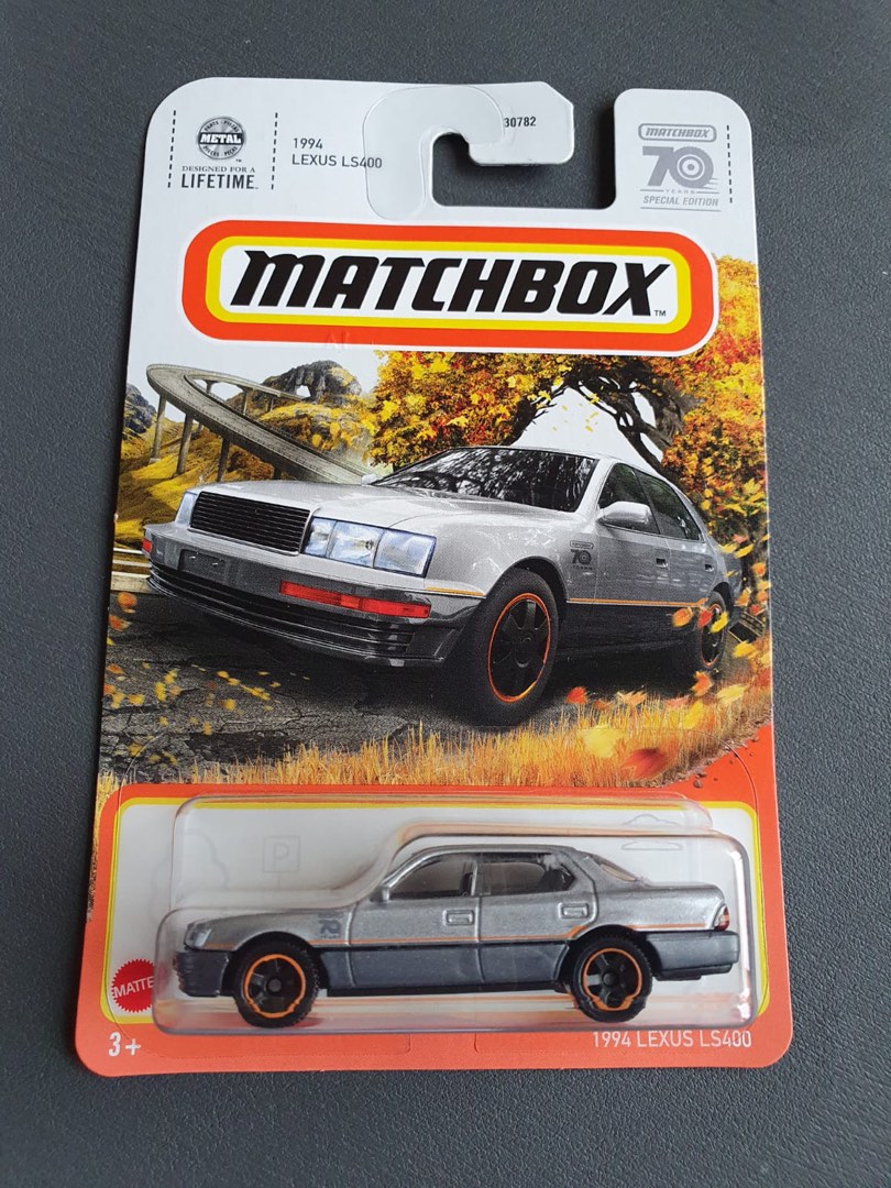 matchbox 1994 lexus ls400 silver orange grey chase short card Hot ...