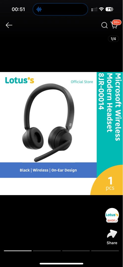 Microsoft Wireless Modern Headset, Audio, Headphones & Headsets on ...
