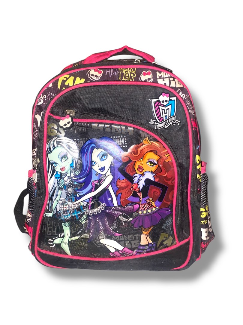 MONSTER HIGH BACKPACK |spectra clawdeen frankie stein pink emo scene ...