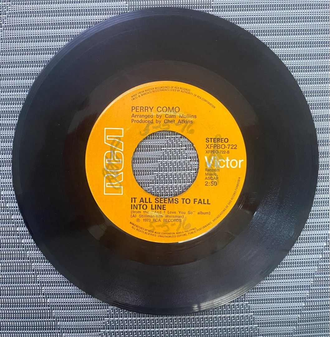 Perry Como - I Want To Give / It All Seems To Fall Into Line - Original ...