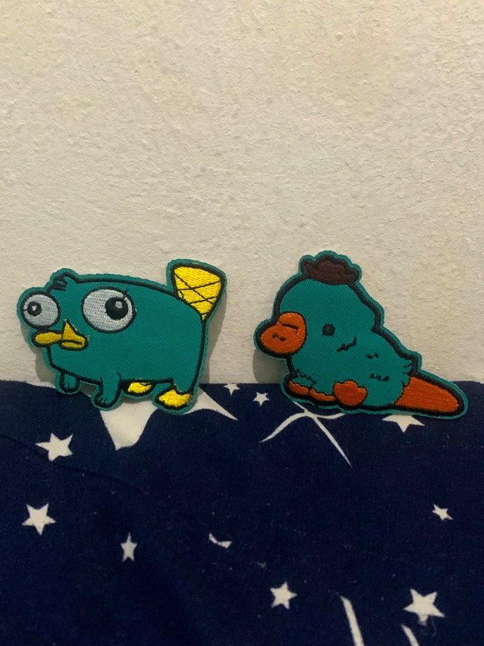 Phineas & Ferb Perry the Platypus Set Iron-On Patches, Furniture & Home ...
