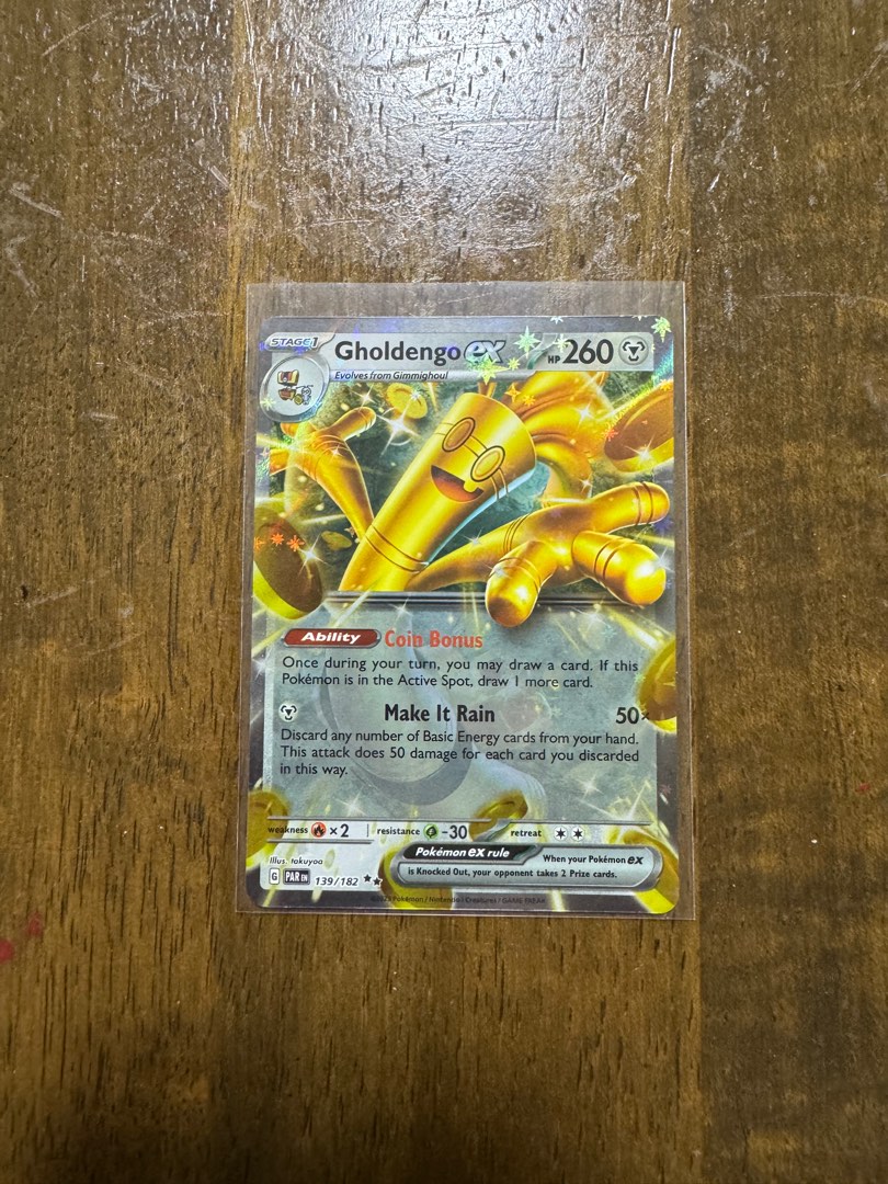 Pokemon TCG Gholdengo ex #139 Paradox Rift Playable Card, Hobbies ...