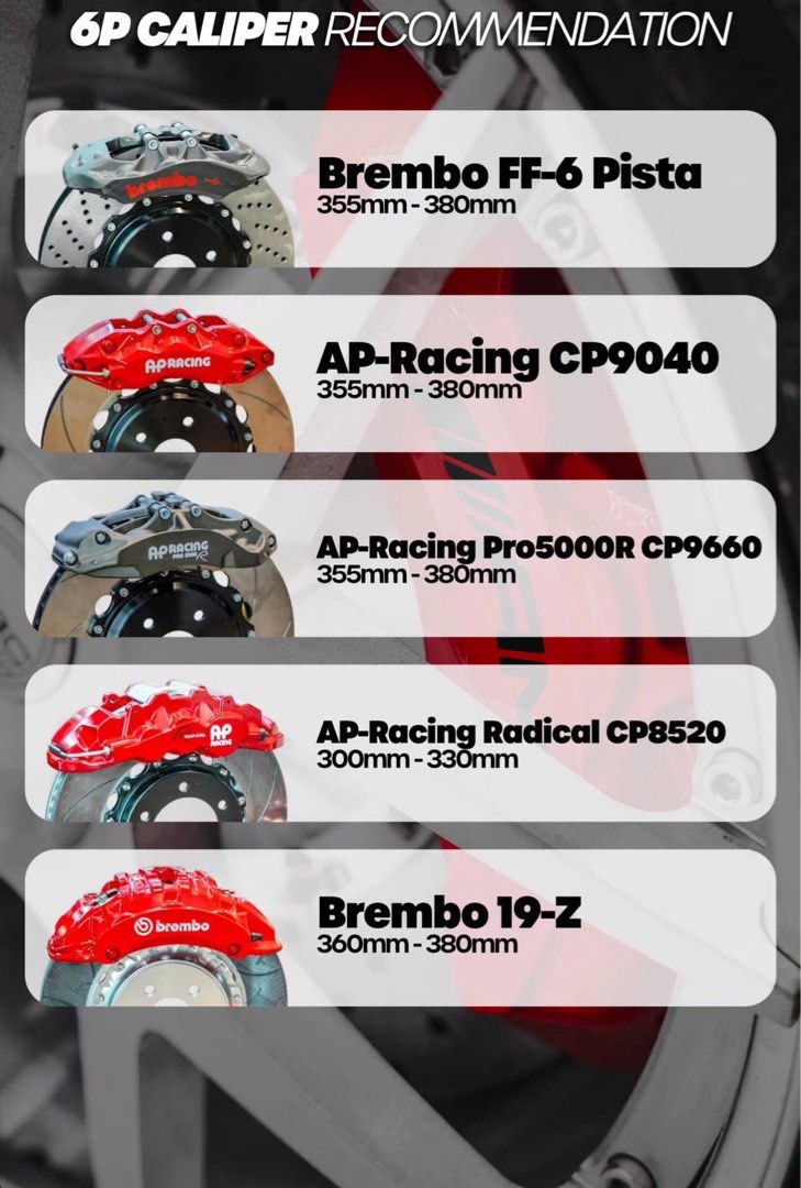 Premium Big Brake Kit Options | Brembo & AP Racing | 4 Pot & 6 Pot Calipers with Rotor Choices ...