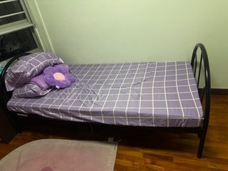 FortyTwo Super Single Bed Frame with Mattress, Furniture & Home Living ...