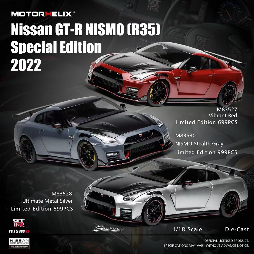 1/18 MotorHelix Nissan GT-R R35 Nismo Special Edition 2022 (full ...