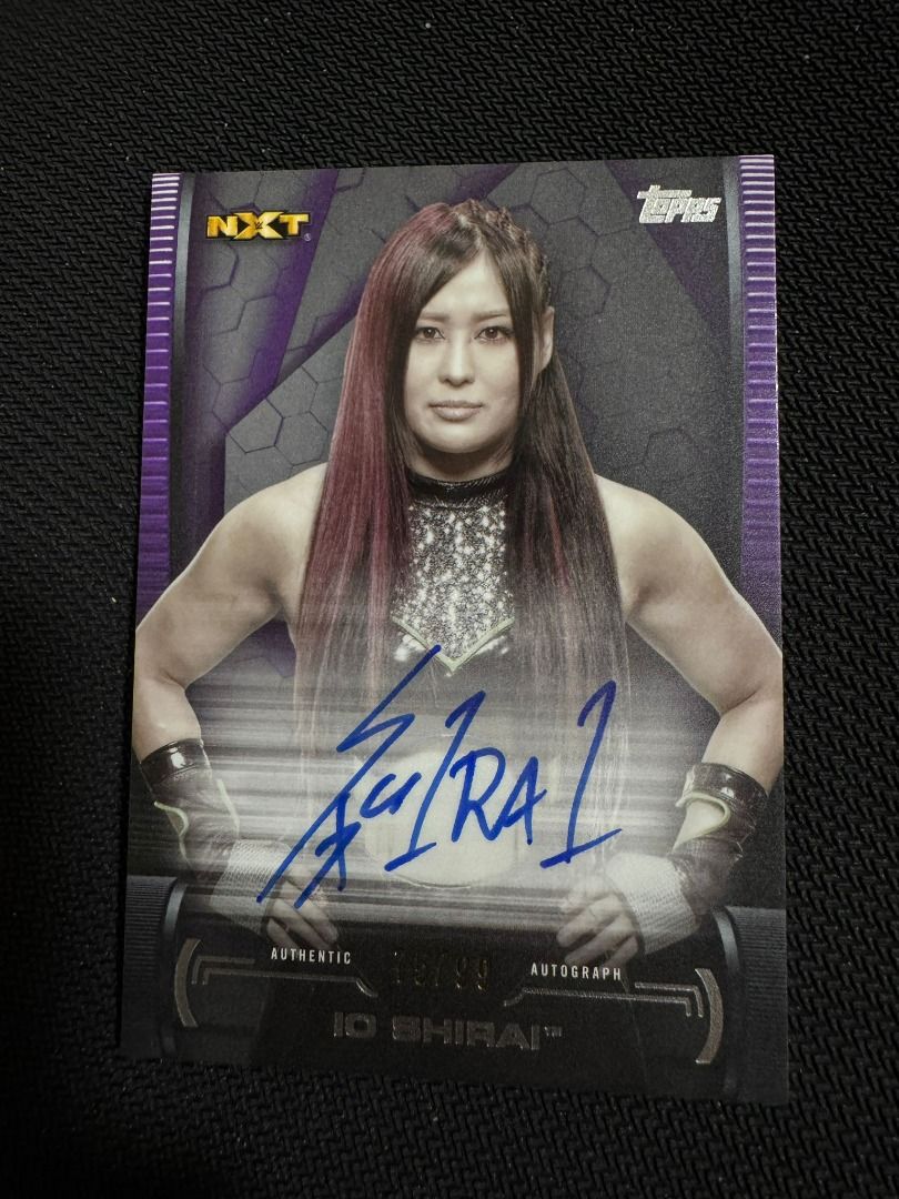 2021 Topps WWE Card Undisputed Io Shirai (Iyo Sky) Authentic Superstar Autograph Purple /99 On ...