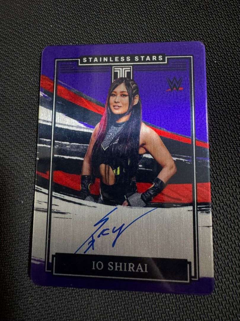 2022 Panini WWE Card Impeccable Io Shirai (Iyo Sky) Stainless Stars Signatures Purple /49 ...