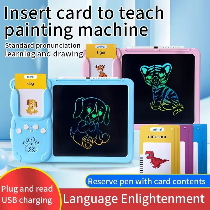 224 Sight Words Talking Flash Cards With LCD Writing Drawing Board ...