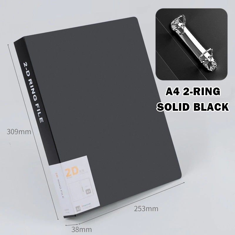 [2/4 Ring] A4 Clear Transparent Ring File – Plastic Binder Folder ...