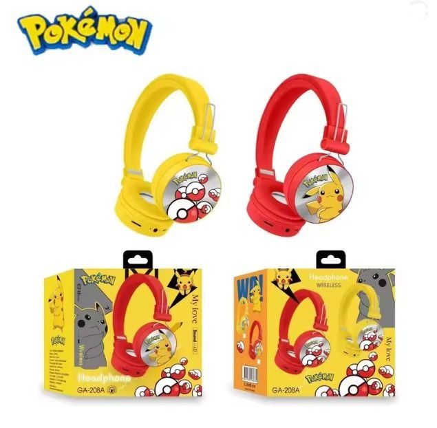 🎧 Pokemon GA-208A Headset Wireless Bluetooth Headphones – Pikachu ...