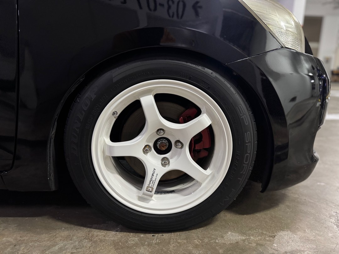 Advan Racing GT Rims 15” 15X7J With Tyres, Car Accessories, Tyres ...