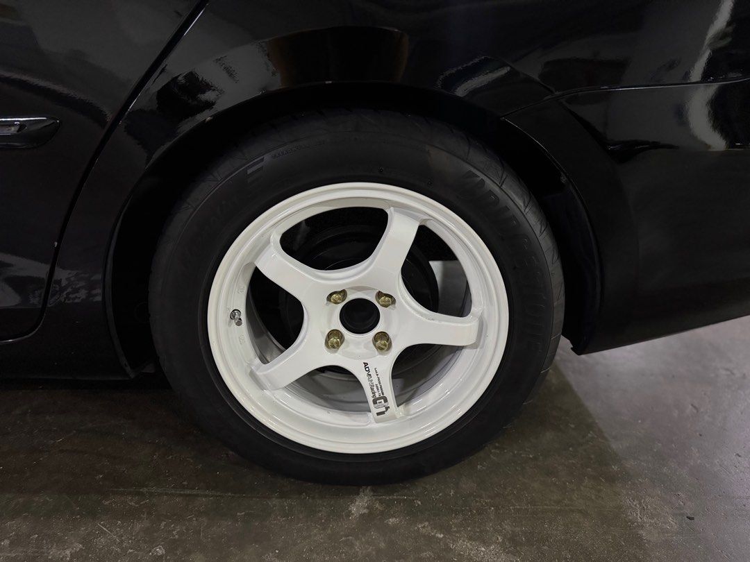Advan Racing GT Rims 15” 15X7J With Tyres, Car Accessories, Tyres ...