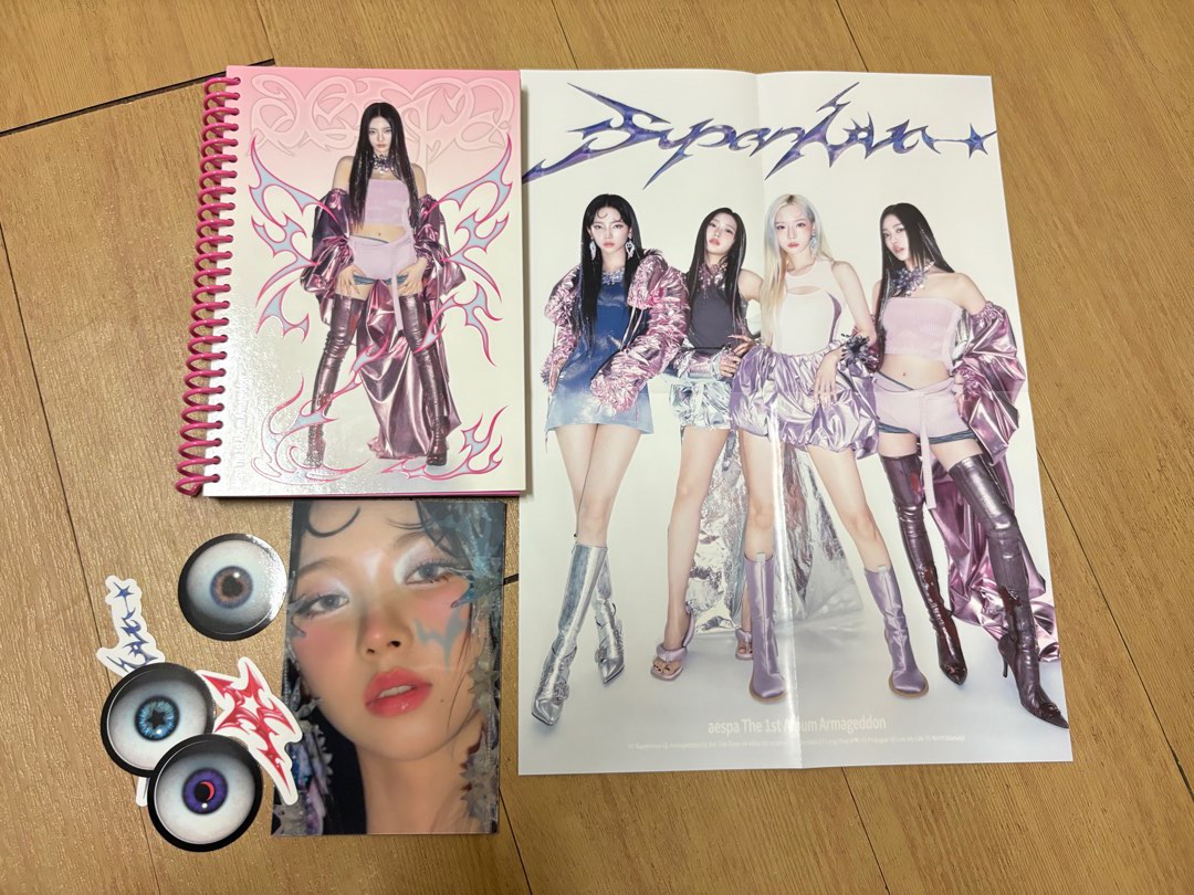AESPA BINDER SUPERBEING 1st FULL ALBUM NINGNING VER KARINA POSTCARD ...
