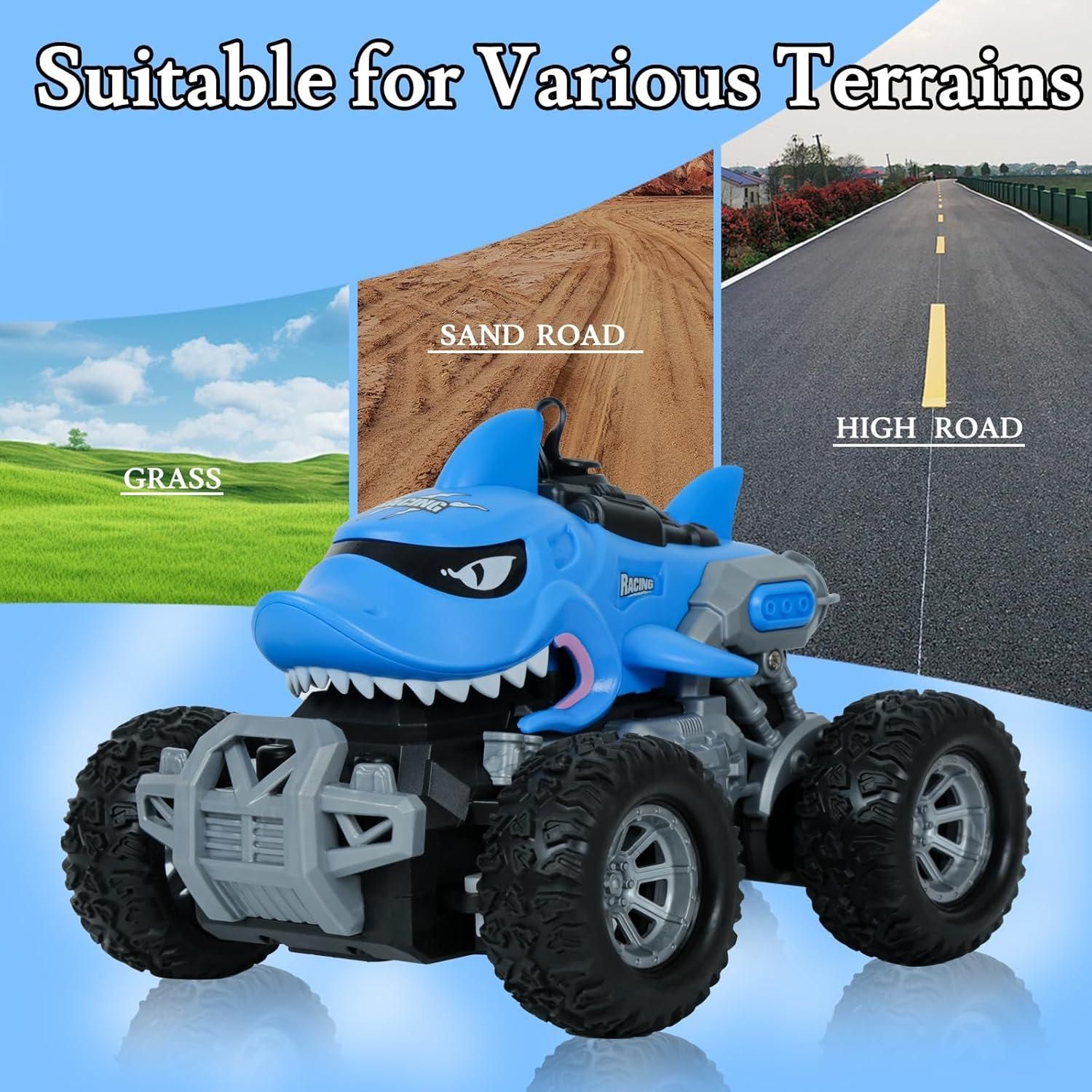 BORSTOYPRO Remote Control Car for Children, Remote Controlled Shark ...