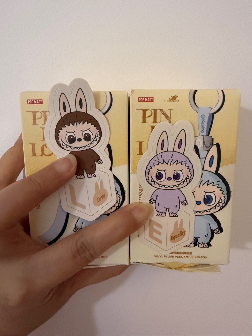Brand new labubu pin for love E, Hobbies & Toys, Toys & Games on Carousell