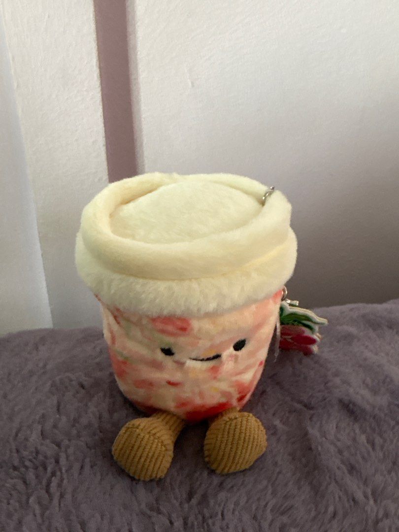 CHAGEE Plushie Cup with Keychain, Hobbies & Toys, Toys & Games on Carousell