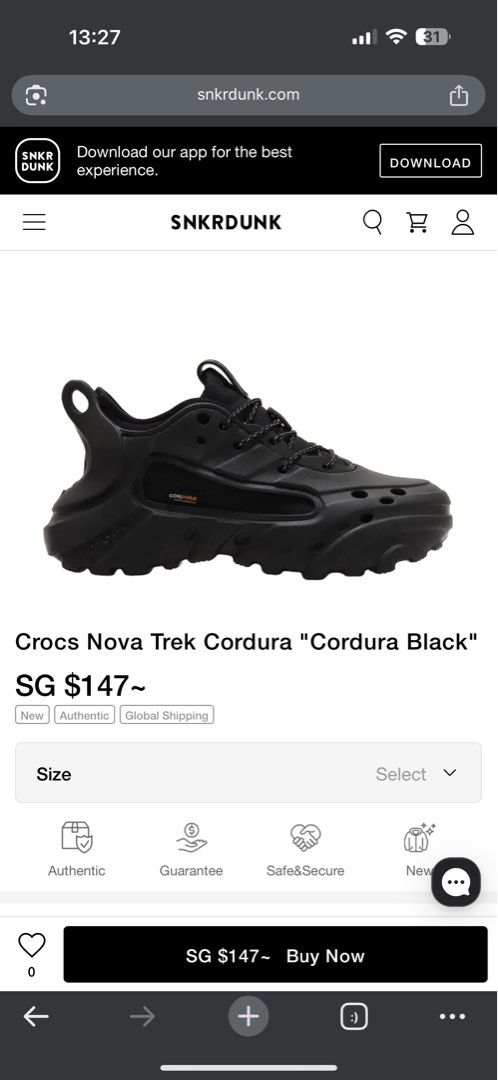 Crocs Nova Trek Cordura "Cordura Black", Men's Fashion, Footwear, Casual shoes on Carousell