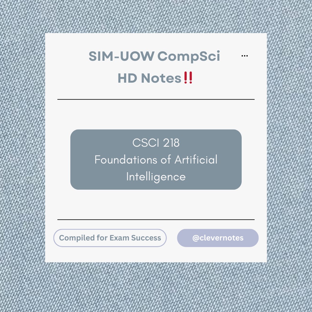 CSCI 218: SIM-UOW Computer Science HD Notes – Lecture, Tutorial, Exam ...