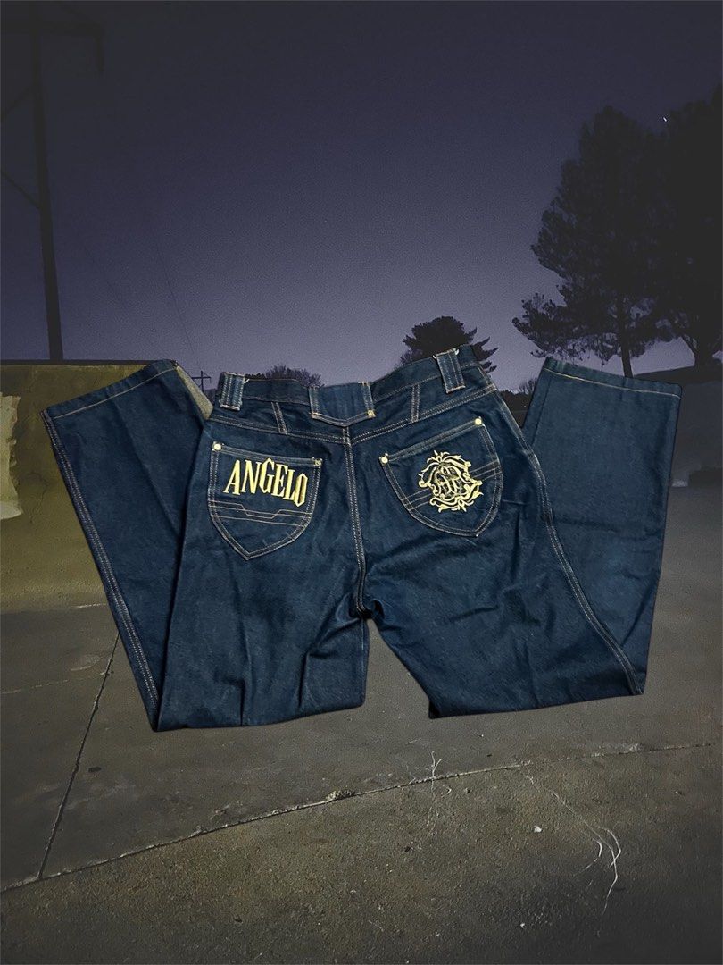 Dark Blue Denim Medieval Patch Lion Rampant, Men's Fashion, Bottoms ...