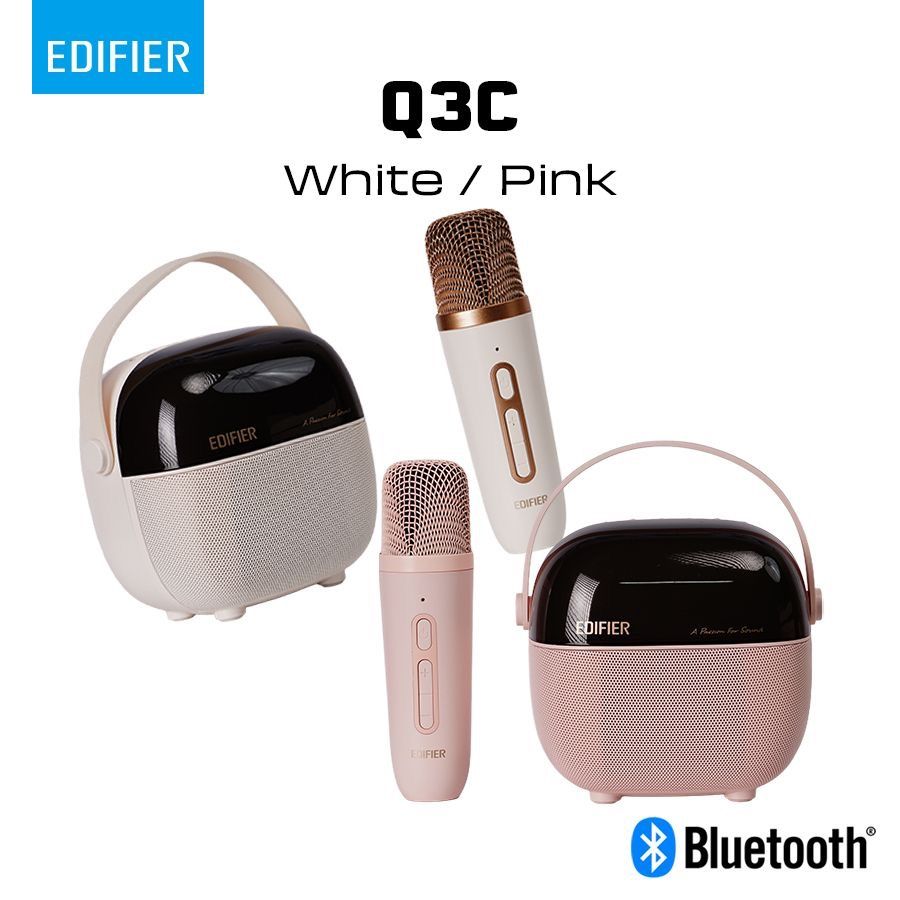 🌟全新行貨🌟EDIFIER - (2色) Q3C 便携式K歌音箱 漫步者 花再音箱 無線 Karaoke 咪 立體聲 消除人聲 小朋友變大人聲 ...