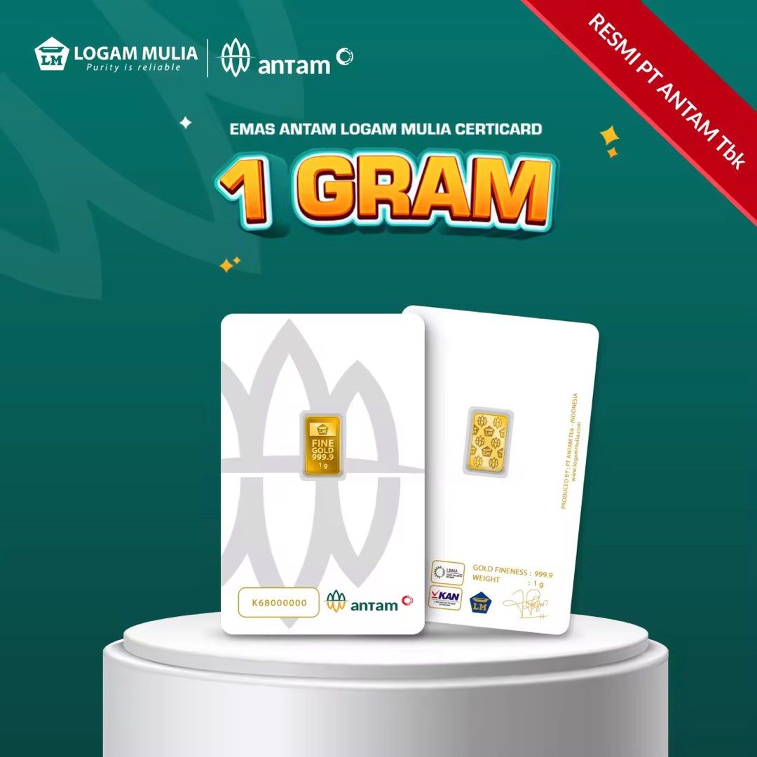 Emas Antam 1gram tahun 2025 milik Pribadi dari Butik Logam Mulia Antam ...