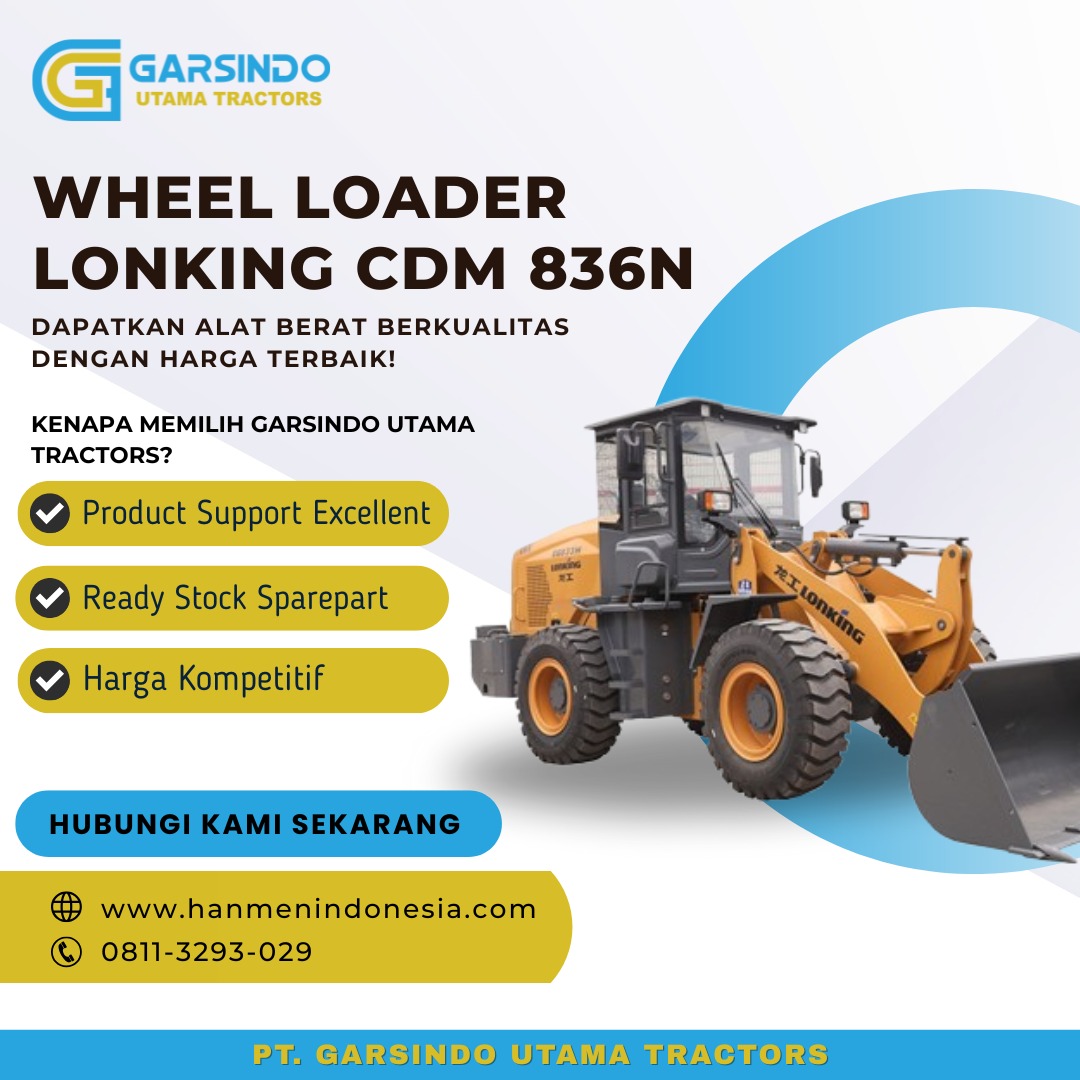 JUAL WHEEL LOADER SUMENEP – LONKING CDM 836N HARGA TERBAIK TAHUN 2025 ...