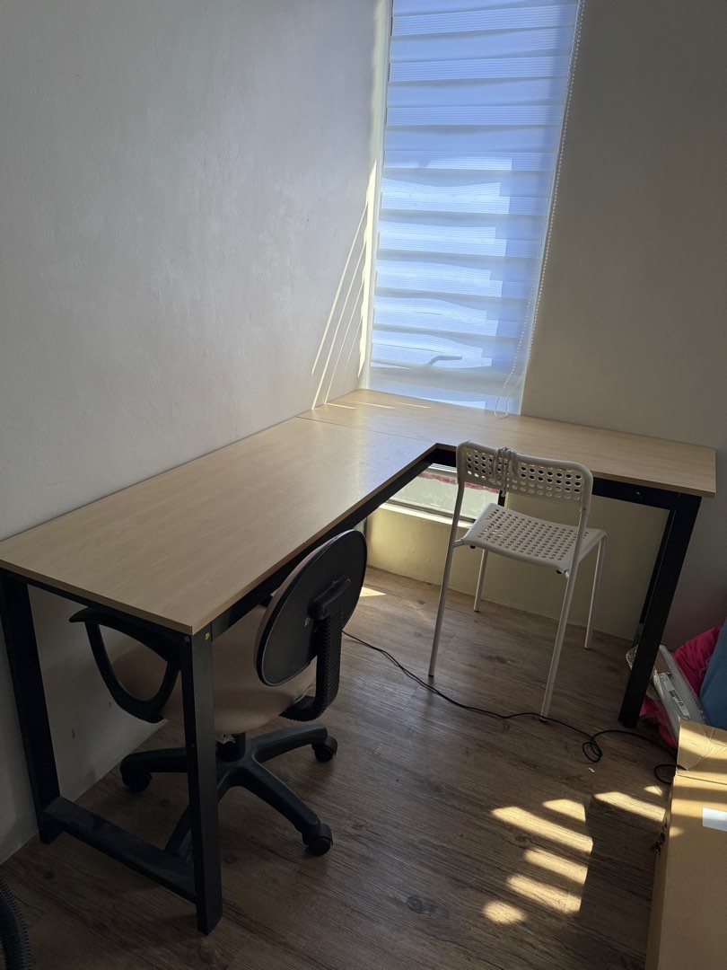 L shape table, Furniture & Home Living, Furniture, Tables & Sets on ...