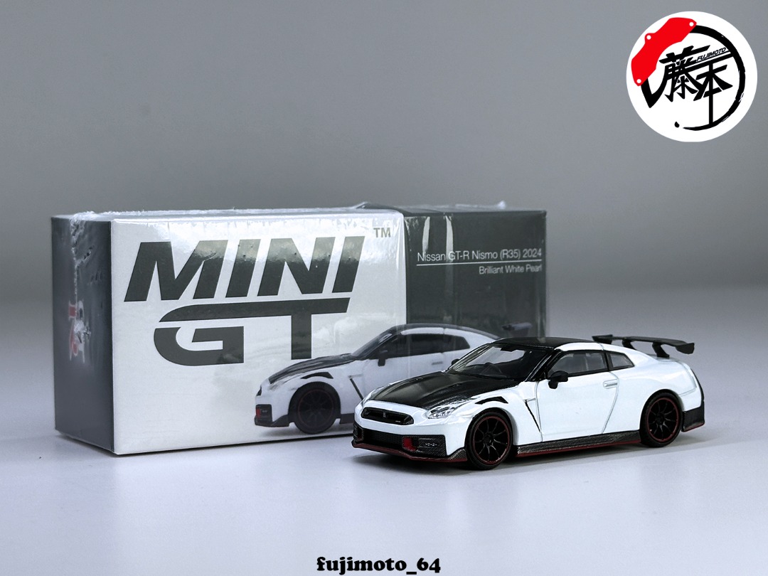 MINI GT 1/64 #1045 NISSAN GT-R NISMO 2024 BRILLIANT WHITE PEARL RHD ...