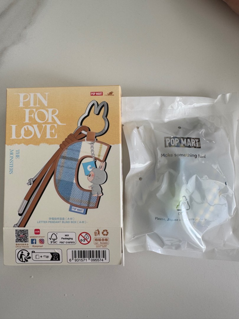 Pin For Love Labubu Letter Pendant - D, W, Hobbies & Toys, Toys & Games ...