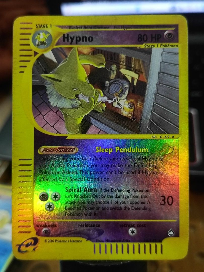 Pokemon TCG Card - Hypno - 16/147 - Aquapolis RH, Hobbies & Toys, Toys ...