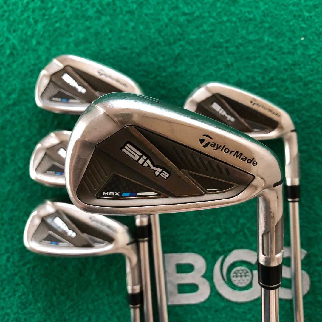 TaylorMade SIM2 MAX Irons set 6-9,P KBS MAX MT85 JP FlexS Used, Sports ...