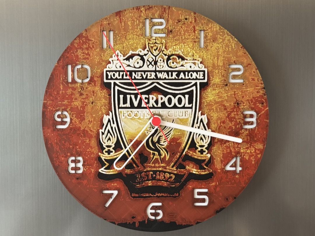 3D Printed Liverpool FC Logo Hueforge Wall Clock, Furniture & Home ...