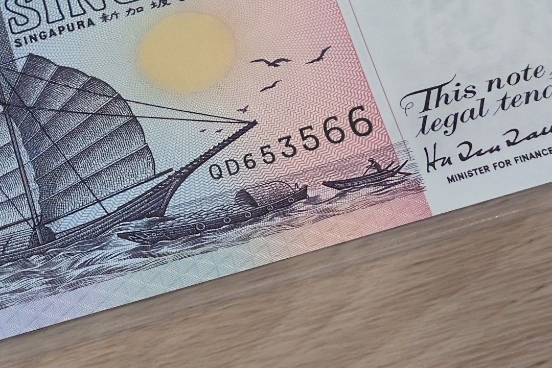 守钱公6H6T Father of money Singapore $2 Banknote - Ship Series UNC ...
