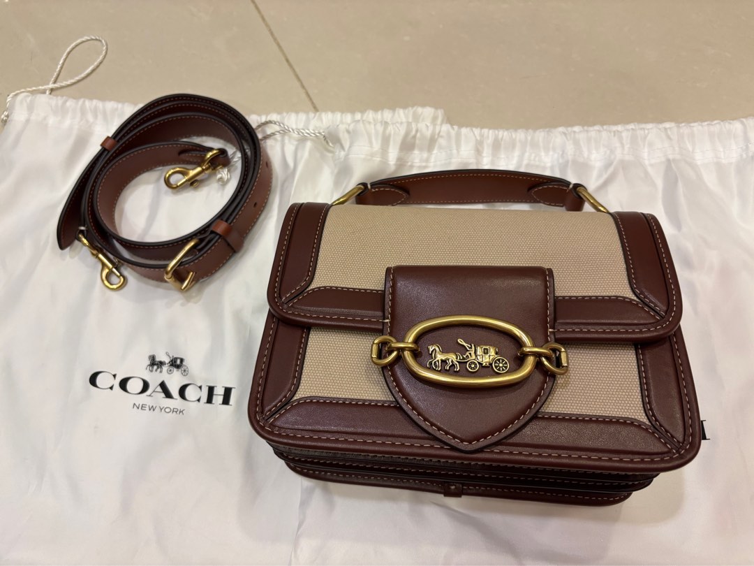 二手 近全新 專櫃款 Coach Hero Bag 風琴包, 她的時尚, 包包、錢包, 肩背、側背包在旋轉拍賣