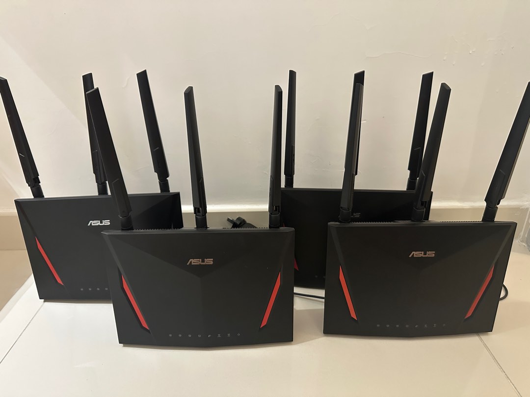 Asus RT-AC86U Dual Band Gigabit Router x4, 電腦＆科技, 電腦周邊及配件, Wifi及上網相關產品 ...