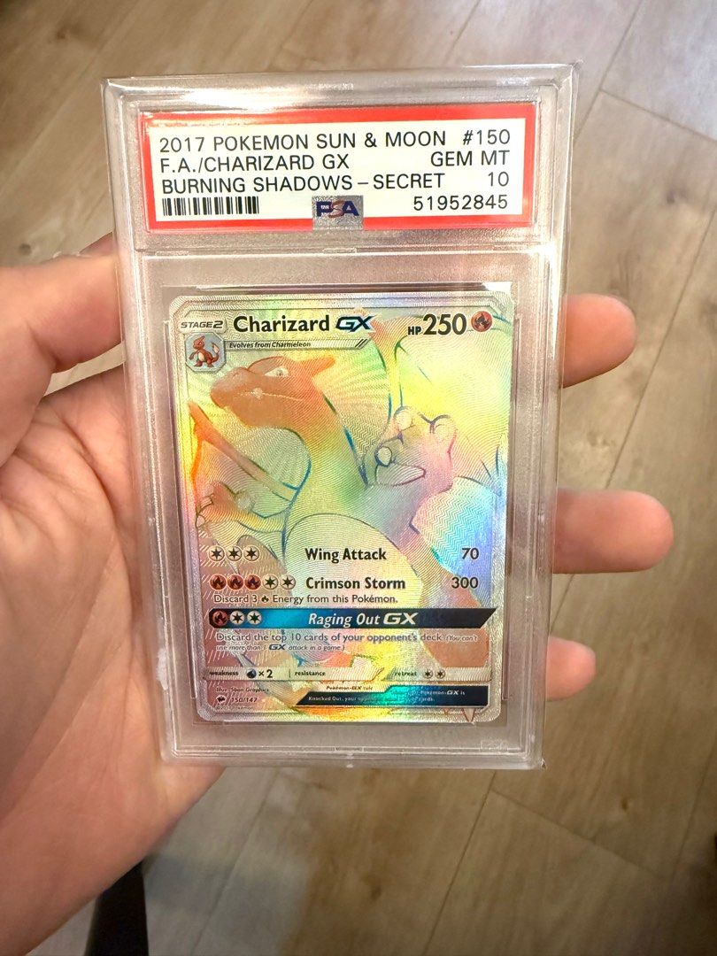 Charizard Gx PSA 10 150/147 150 Burning Shadows Rainbow Secret Hyper ...