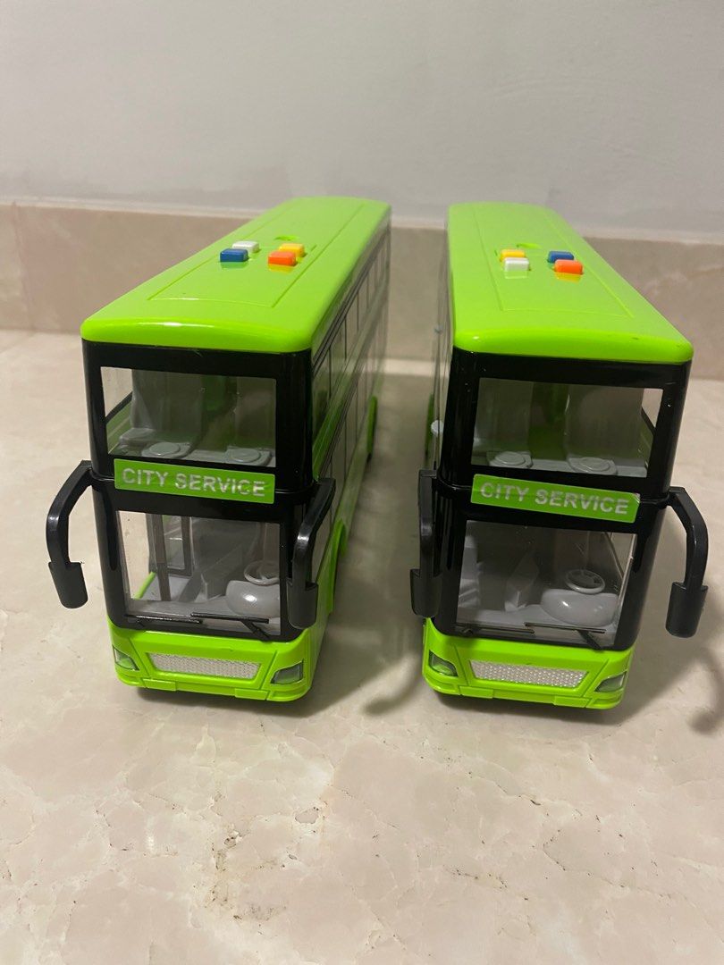 Bundle of 3 Big Bus - 2 Double Decker + 1 Large Action School Bus ...