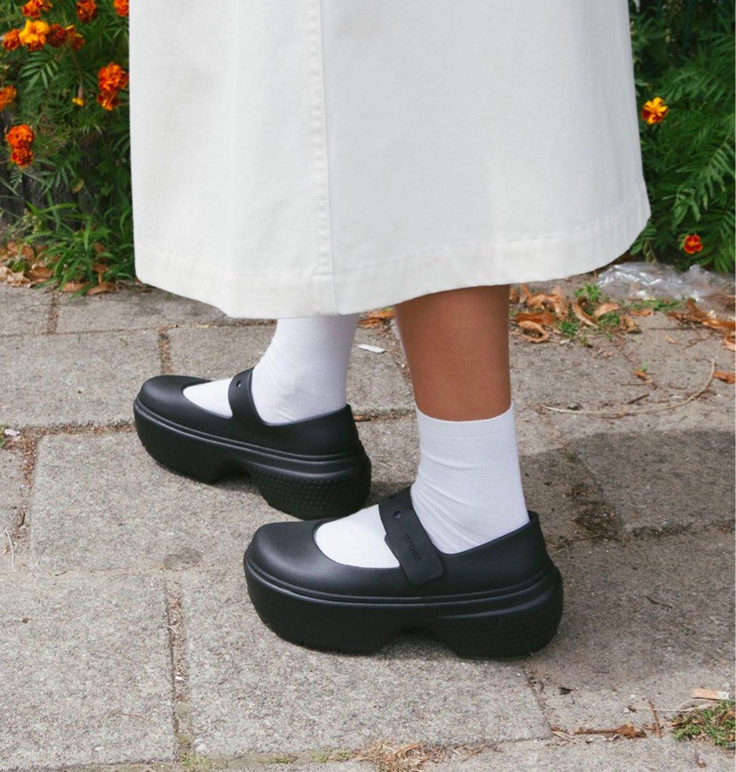 Crocs mary jane platform for MCR concert, Women's Fashion, Footwear ...