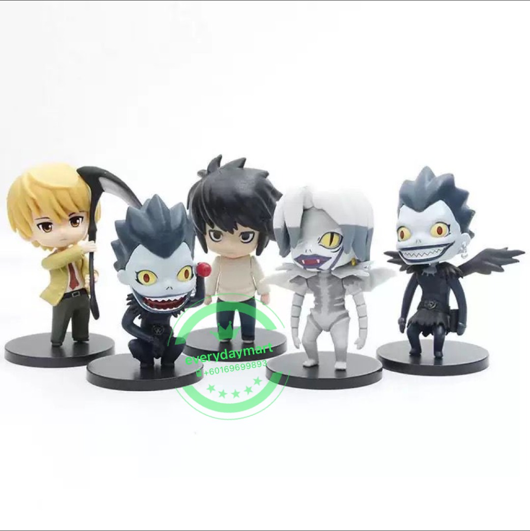 DEATH NOTE🔥LIGHT YAGAMI 10cm🔥ACTION FIGURE TOYS STATUES💥死亡笔记5合1夜神月玩具💥 ...