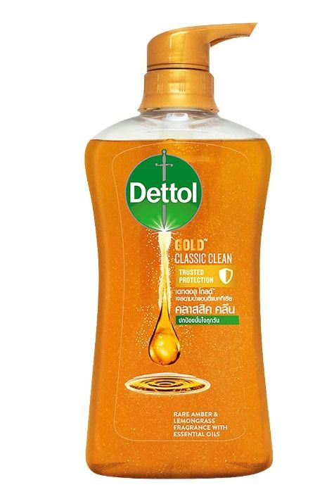 DETTOL Gold Classic Clean Antibacterial Shower Gel 450 ml, Beauty ...