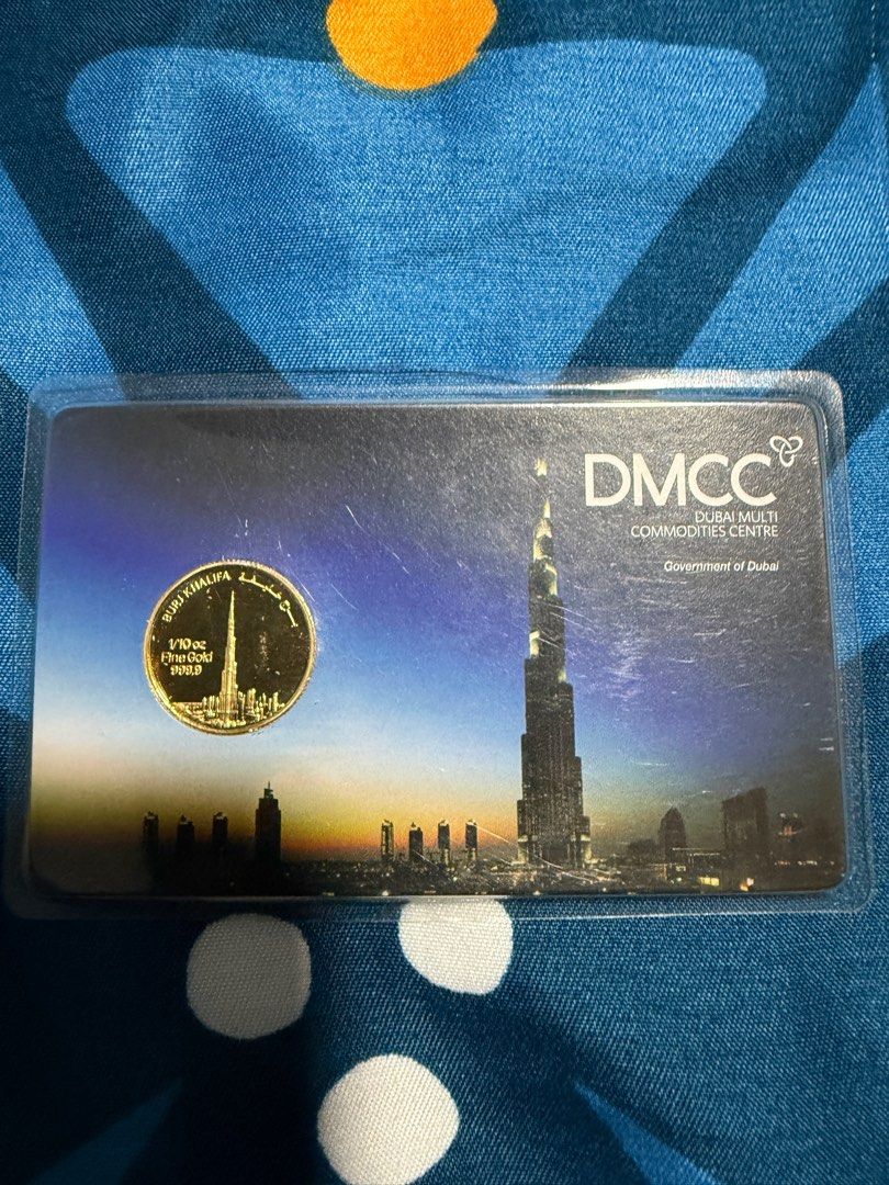 DMCC Dubai Gold Coin 1/10 oz 999.9 Fine Gold, Hobbies & Toys ...