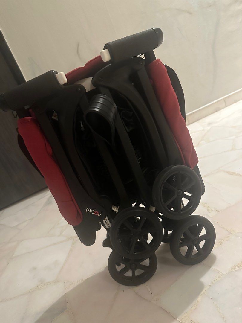 Coco latte Pockit Stroller - Red, Babies & Kids, Going Out, Strollers ...