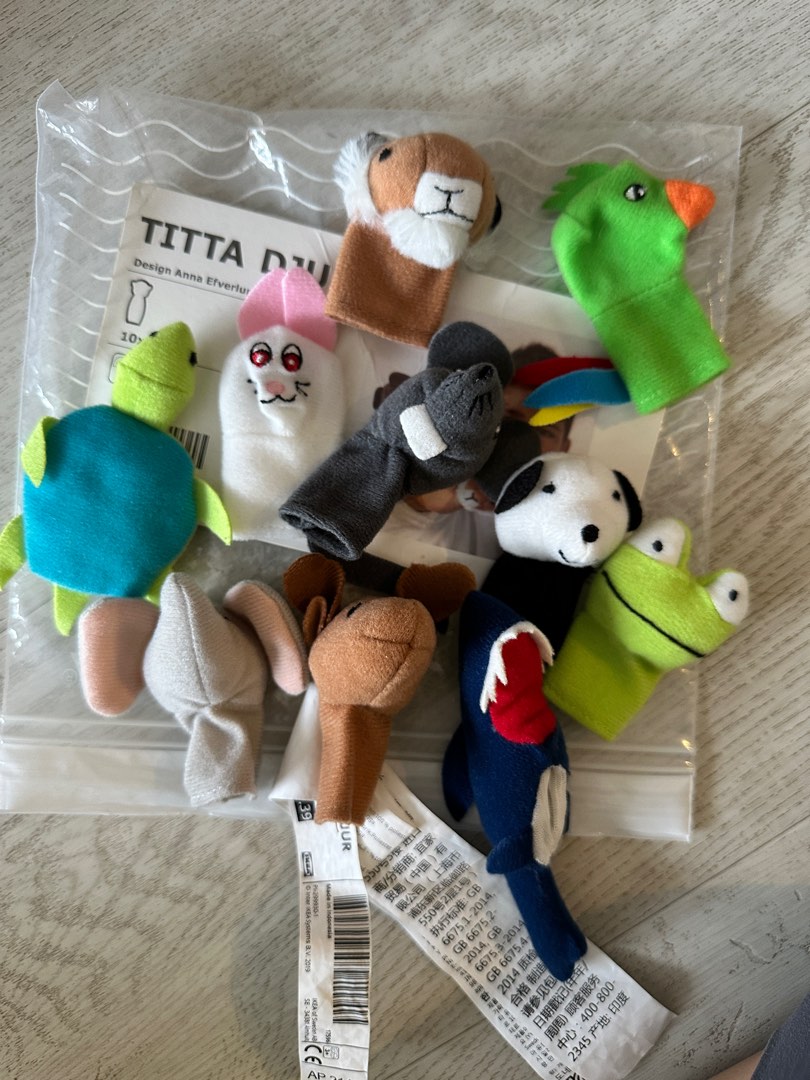 IKEA TITTA DJUR Finger Puppets, Hobbies & Toys, Toys & Games on Carousell