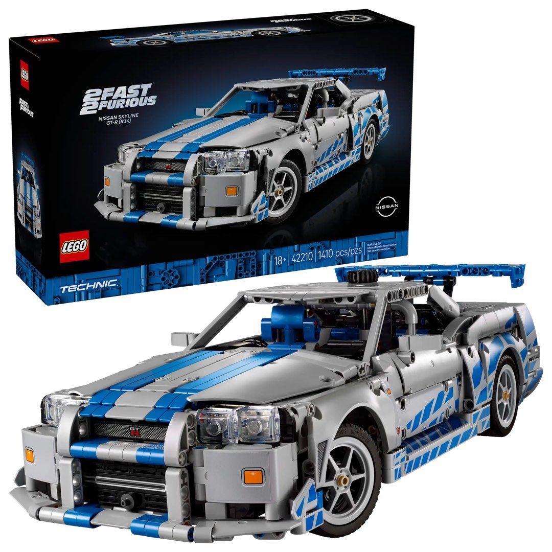 Lego Technic 2 Fast 2 Furious Nissan Skyline GT-R (R34) Car 42210 ...