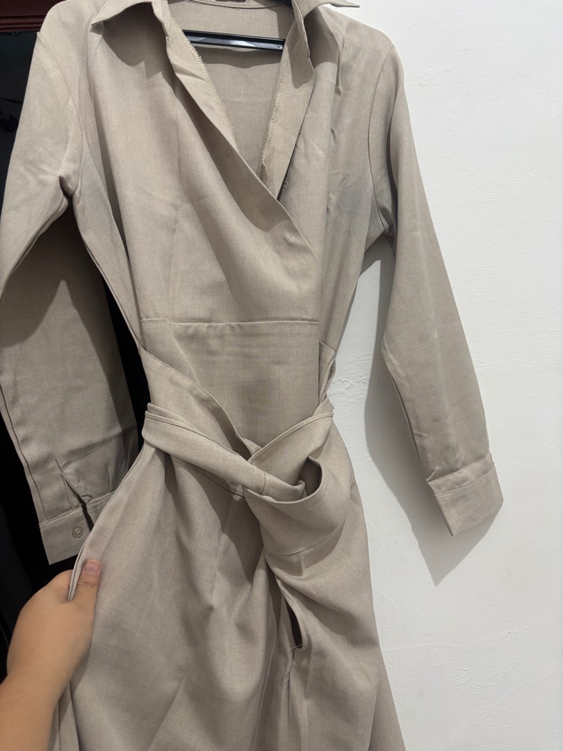 Long Dress Cream - Look Formal/Hijab, Fesyen Wanita, Pakaian Wanita ...